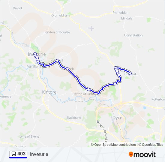 403 Route: Schedules, Stops & Maps - Inverurie (Updated)