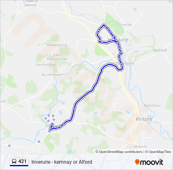421 Route: Schedules, Stops & Maps - Inverurie (Updated)