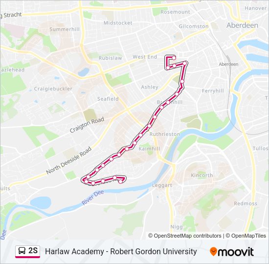 2s Route: Schedules, Stops & Maps - Garthdee (Updated)