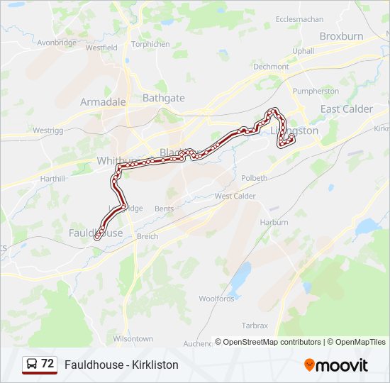 72 Route: Schedules, Stops & Maps - Livingston (Updated)