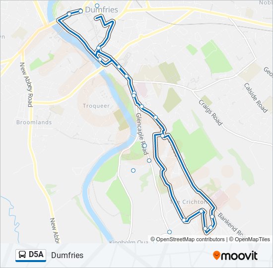 d5a Route: Schedules, Stops & Maps - Dumfries (Updated)