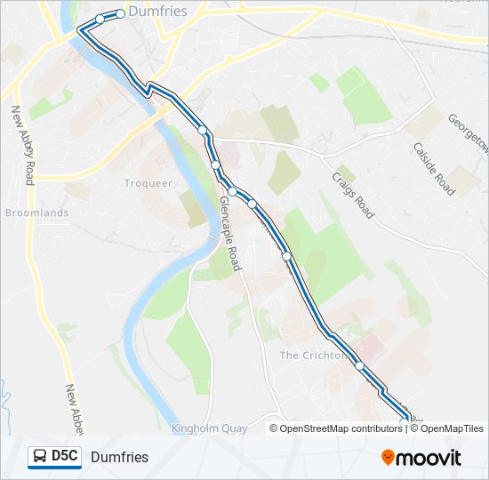d5c Route: Schedules, Stops & Maps - Dumfries (Updated)