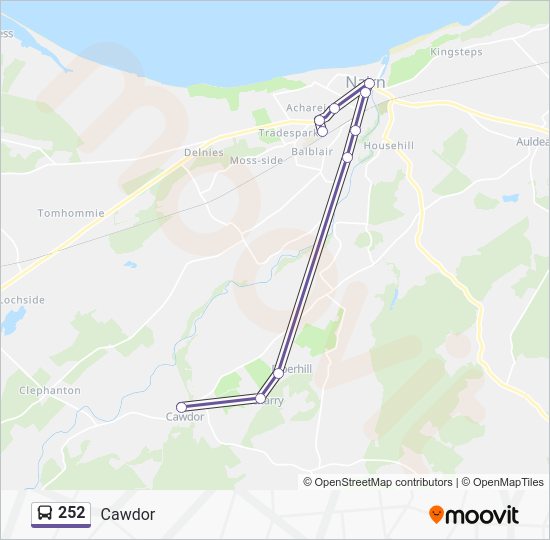 252 Route: Schedules, Stops & Maps - Cawdor (Updated)