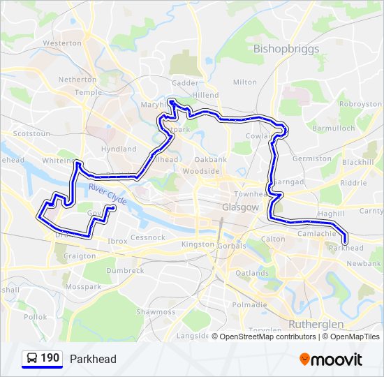 190 Route: Schedules, Stops & Maps - Parkhead (Updated)