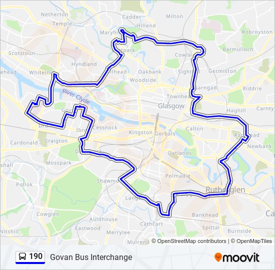 190 Route: Schedules, Stops & Maps - Govan Bus Interchange (Updated)