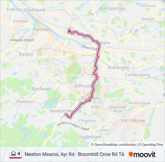 4 Route: Schedules, Stops & Maps - Newton Mearns (Updated)