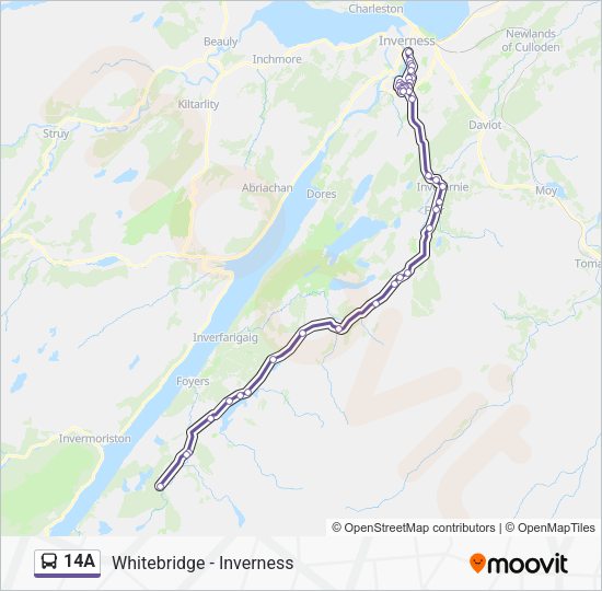 14A Route: Schedules, Stops & Maps - Inverness (Updated)