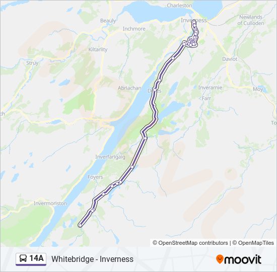 14a Route: Schedules, Stops & Maps - Inverness (Updated)