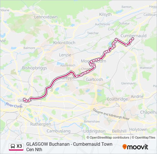 x3 Route: Schedules, Stops & Maps - Cumbernauld (Updated)
