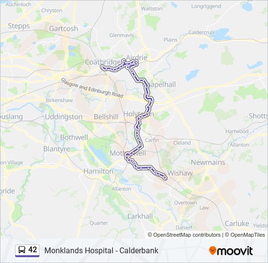 42 Route: Schedules, Stops & Maps - Coatbridge (Updated)