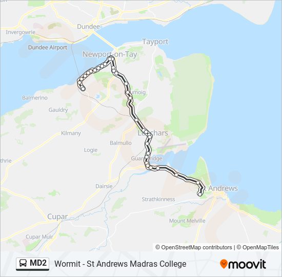 md2 Route: Schedules, Stops & Maps - Wormit (Updated)