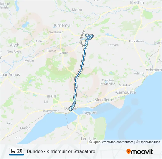 20 Route: Schedules, Stops & Maps - Forfar (Updated)