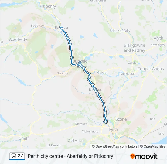 27 Route: Schedules, Stops & Maps - Ballinluig (Updated)