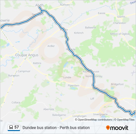 57 Route: Schedules, Stops & Maps - Dundee City Centre (Updated)