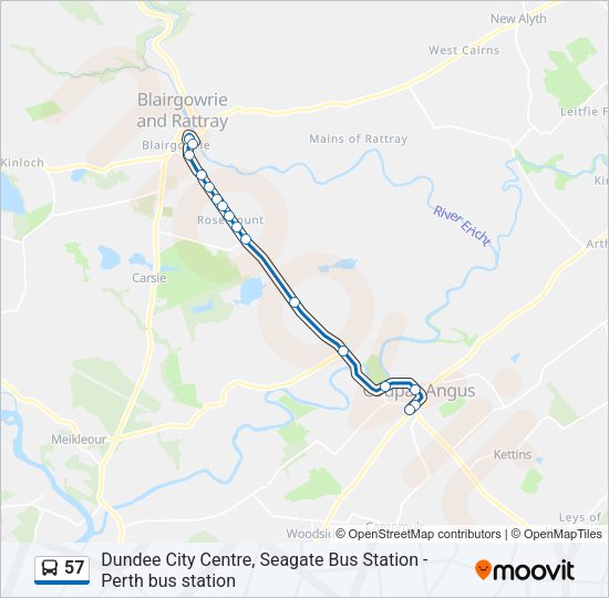 57 Route: Schedules, Stops & Maps - Coupar Angus (Updated)