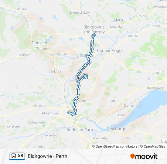58 Route: Schedules, Stops & Maps - Perth (Updated)