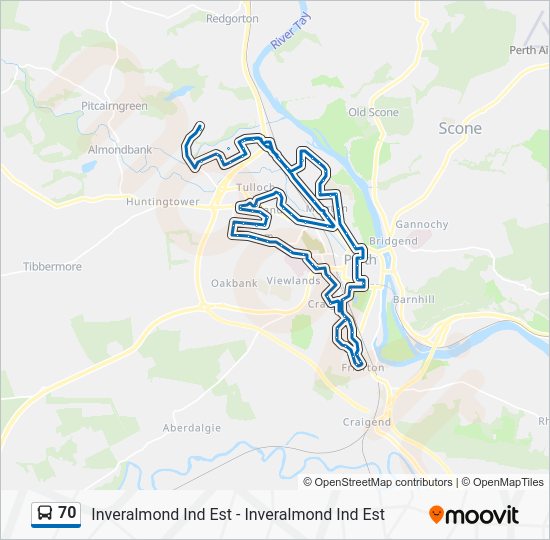 70 Route: Schedules, Stops & Maps - Inveralmond (Updated)