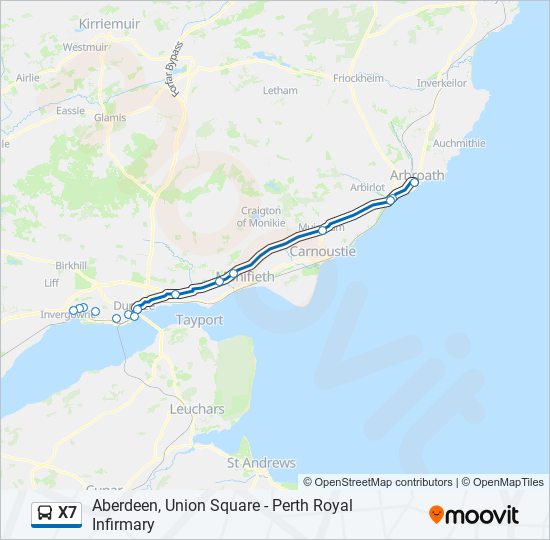 x7 Route: Schedules, Stops & Maps - Arbroath (Updated)