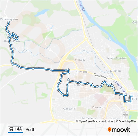 14A Route: Schedules, Stops & Maps - Perth (Updated)
