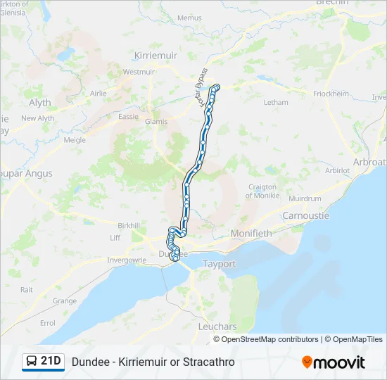 21D Route: Schedules, Stops & Maps - Dundee City Centre (Updated)