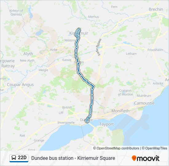 22d Route: Schedules, Stops & Maps - Dundee City Centre (Updated)
