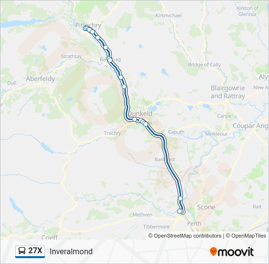 27X Route: Schedules, Stops & Maps - Inveralmond (Updated)