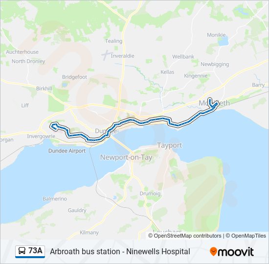 73a Route: Schedules, Stops & Maps - Monifieth (Updated)