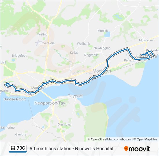 73c Route: Schedules, Stops & Maps - Ninewells (Updated)