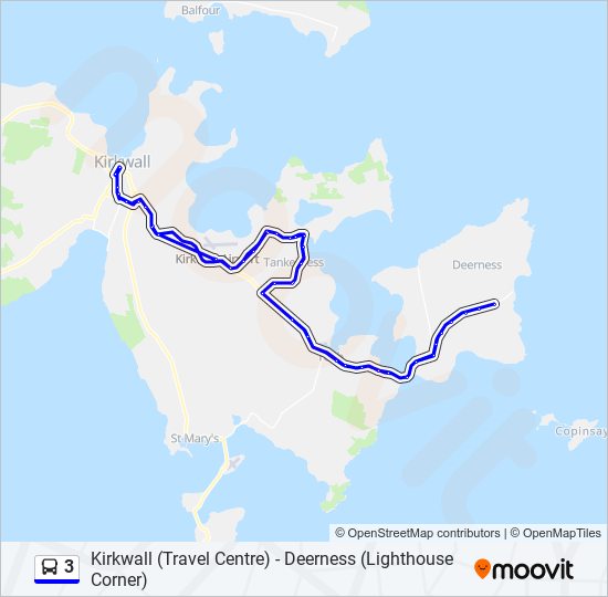 3 Route: Schedules, Stops & Maps - Kirkwall (Updated)