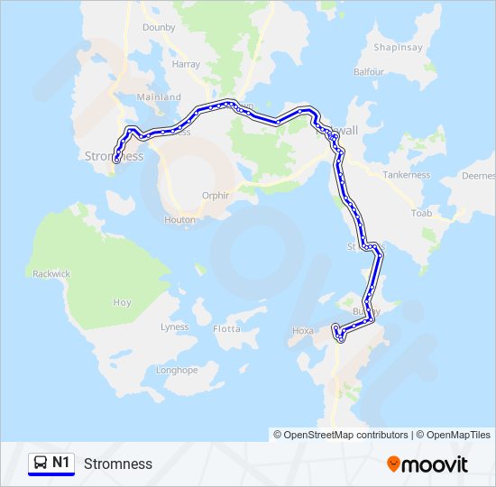 n1 Route: Schedules, Stops & Maps - Stromness (Updated)
