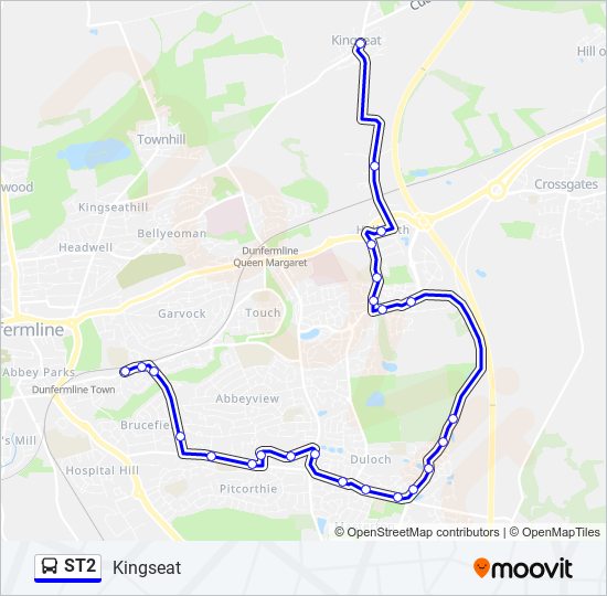 st2 Route: Schedules, Stops & Maps - Kingseat (Updated)