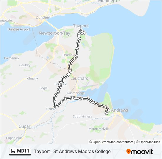 md11 Route: Schedules, Stops & Maps - Tayport (Updated)