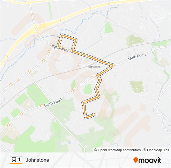 1 Route: Schedules, Stops & Maps - Johnstone (Updated)