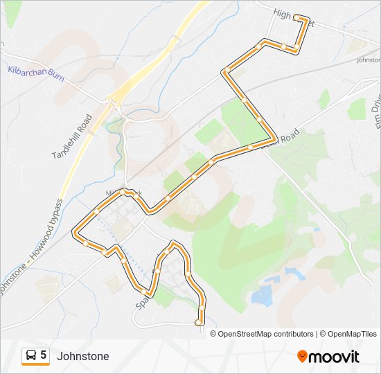5 Route: Schedules, Stops & Maps - Johnstone (Updated)