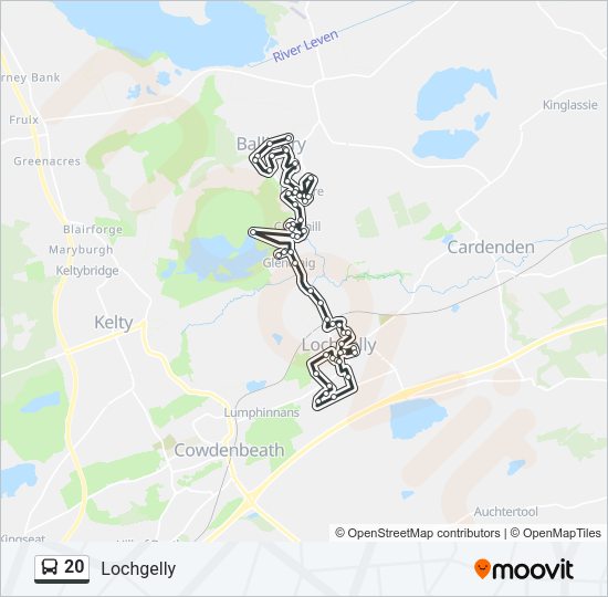 20 Route: Schedules, Stops & Maps - Lochgelly (Updated)