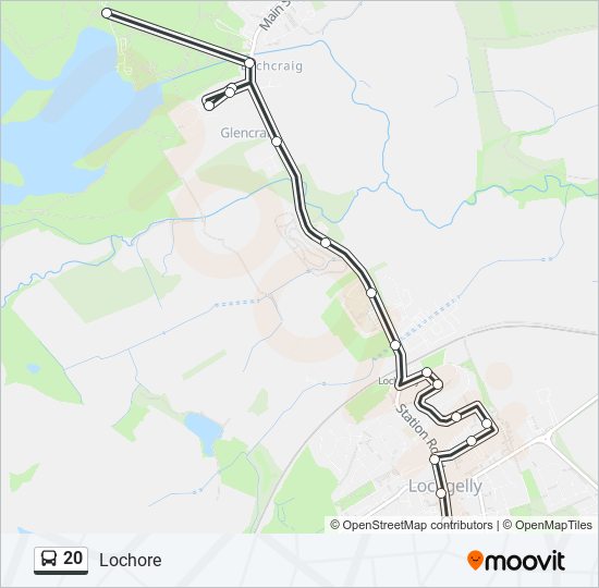 20 Route: Schedules, Stops & Maps - Lochore (Updated)