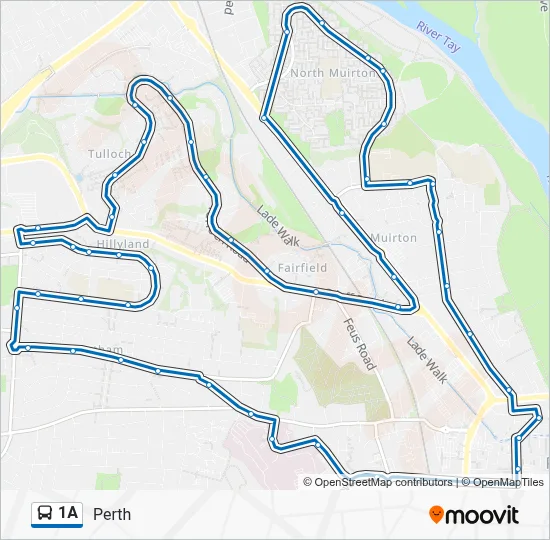 1A Route: Schedules, Stops & Maps - Perth (Updated)