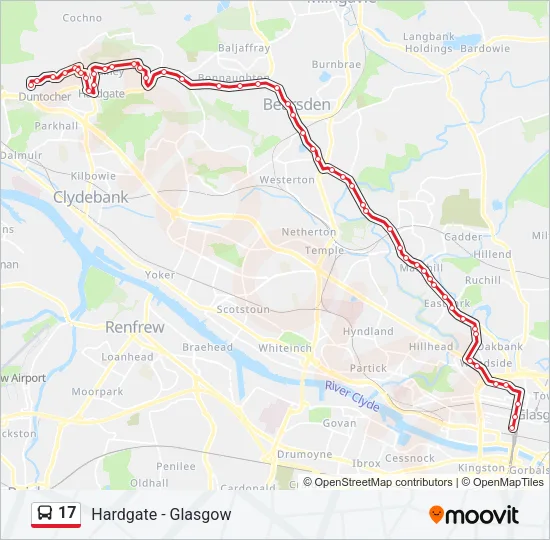 17 Route: Schedules, Stops & Maps - Duntocher (Updated)