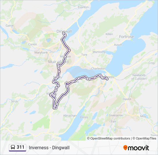 311 Route: Schedules, Stops & Maps - Dingwall (Updated)