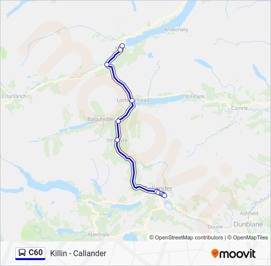 C60 Route: Schedules, Stops & Maps - Killin (Updated)