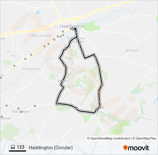 123 Route: Schedules, Stops & Maps - Haddington (Updated)