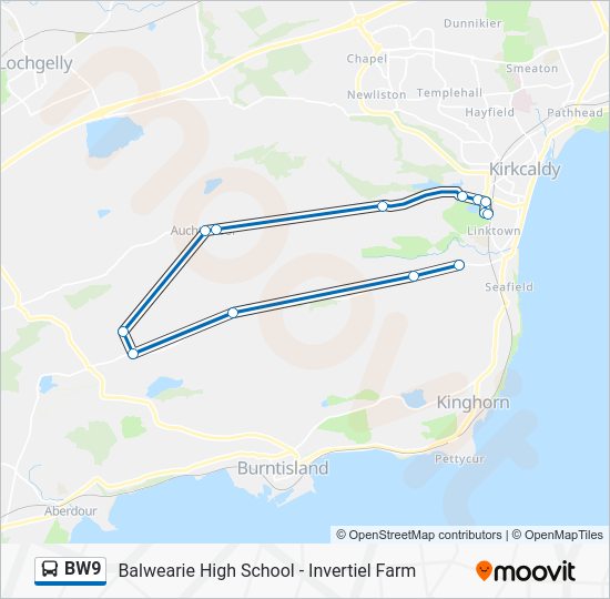 bw9 Route: Schedules, Stops & Maps - Kirkcaldy (Updated)