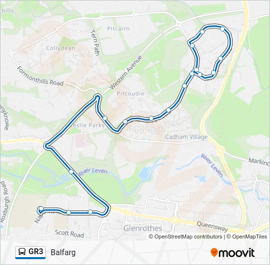 GR3 Route: Schedules, Stops & Maps - Balfarg (Updated)