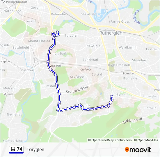 74 Route: Schedules, Stops & Maps - Toryglen (Updated)