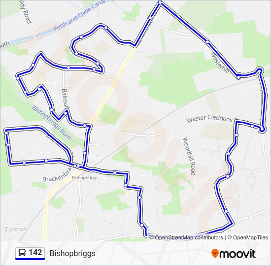 142 Route: Schedules, Stops & Maps - Bishopbriggs (Updated)