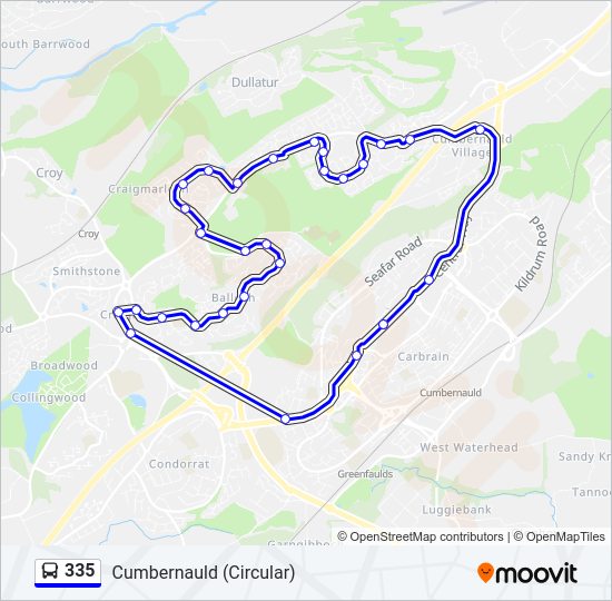 335 Route: Schedules, Stops & Maps - Cumbernauld (Updated)