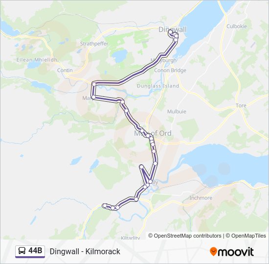 44B Route: Schedules, Stops & Maps - Dingwall (Updated)