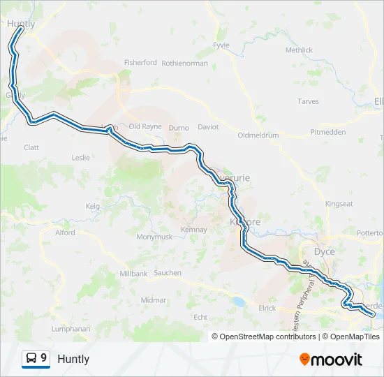 9 Route: Schedules, Stops & Maps - Huntly (Updated)