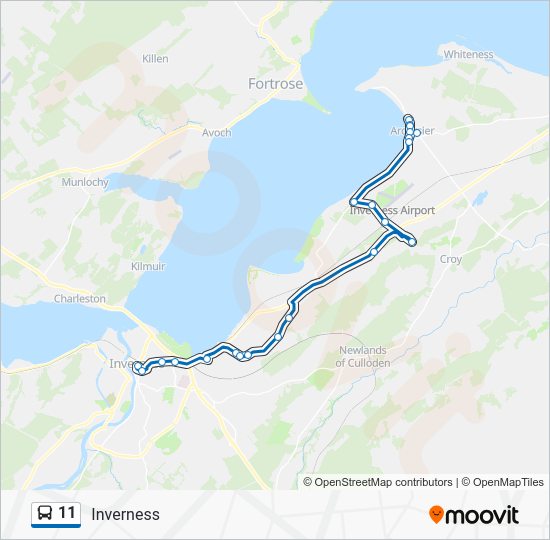 11 Route: Schedules, Stops & Maps - Inverness (Updated)