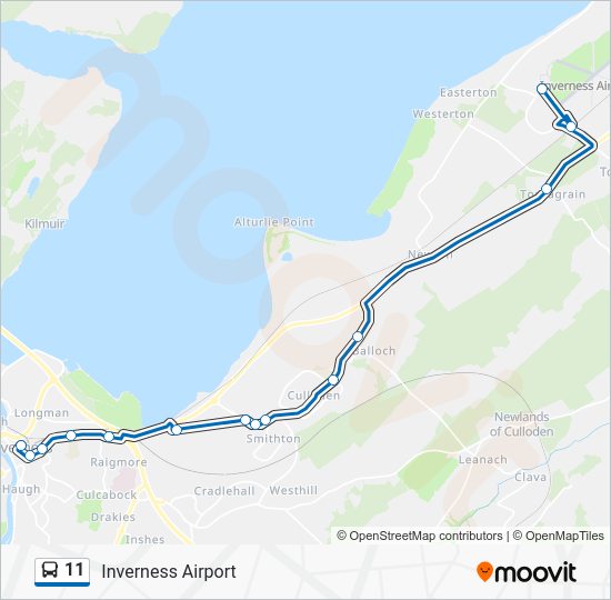 11 Route: Schedules, Stops & Maps - Inverness Airport (Updated)